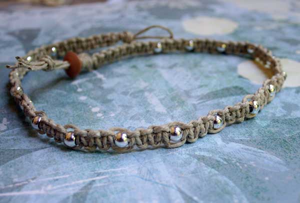 Simple Hemp Beaded Necklace – Handmade Natural Beach Jewelry ...